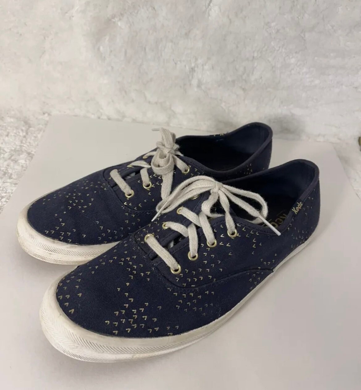Keds Ortholite-90’s Vintage, Navy/gold, Canvas, Lace up Shoes. Size-8 ...