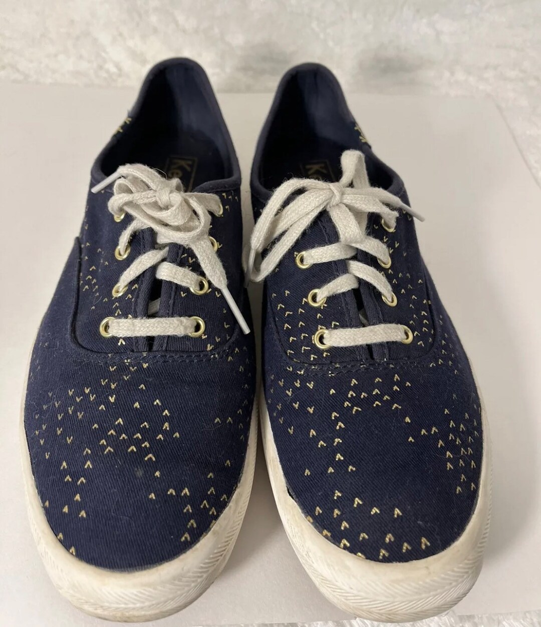 Keds Ortholite-90s Vintage Navy/gold Canvas Lace up Shoes. - Etsy