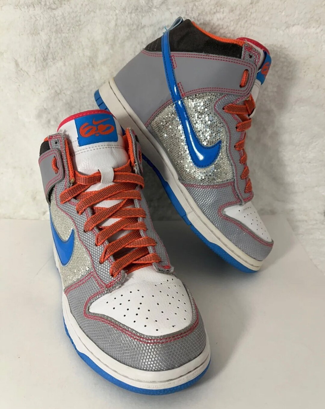 Nike Dunk-women’s, 2011, Grey/sequin, 6.0 High Premium, Sneakers. Size ...