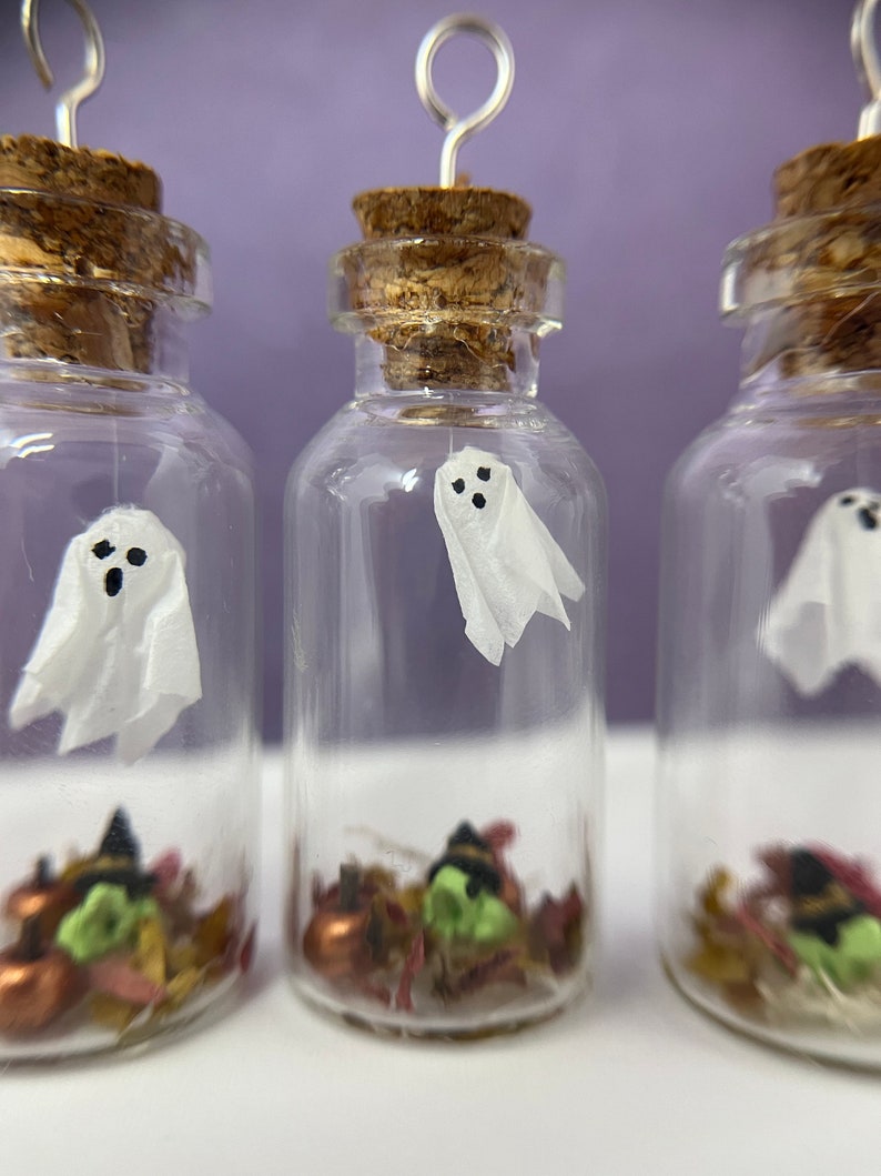 PENDANT ONLY Tiny Ghost Bottle With Wizard Frog Pendant - Etsy