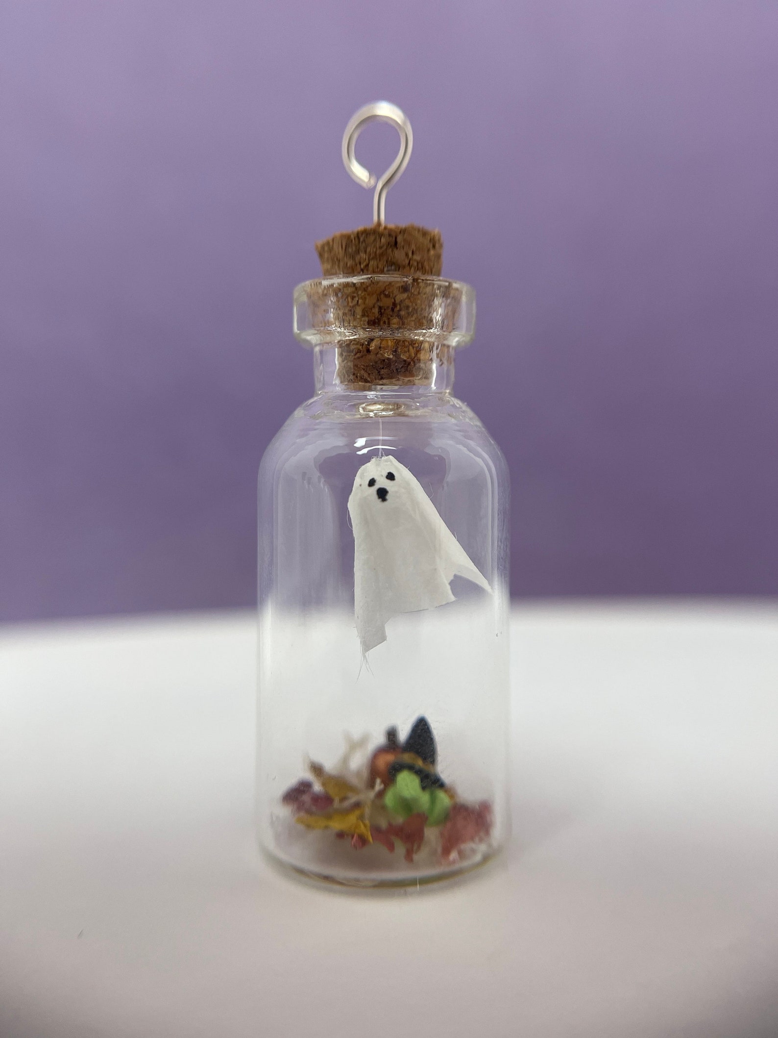 PENDANT ONLY Tiny Ghost Bottle With Wizard Frog Pendant - Etsy