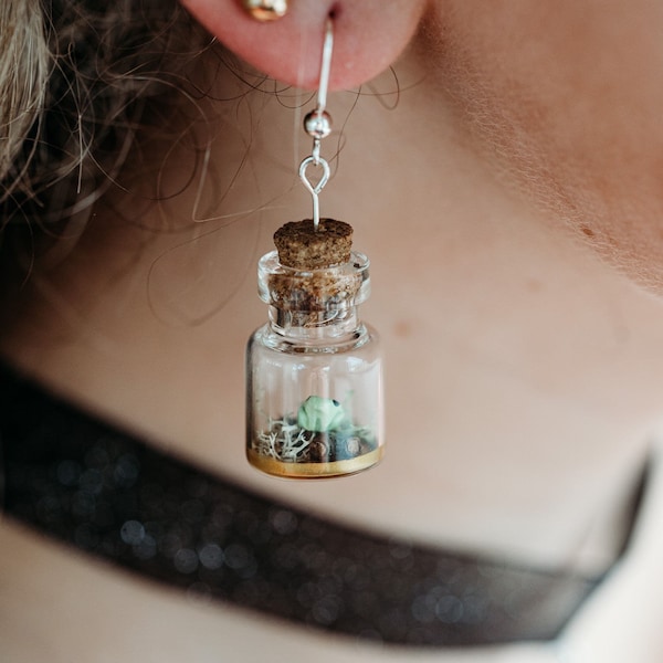 Tiny Bottle Earrings - Etsy