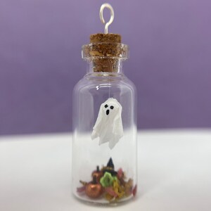 PENDANT ONLY Tiny Ghost Bottle With Wizard Frog Pendant - Etsy