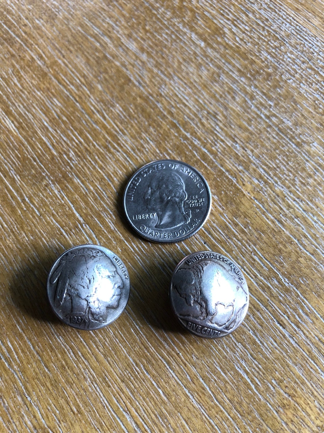 Vintatge Buffalo Nickel Buttons - Etsy