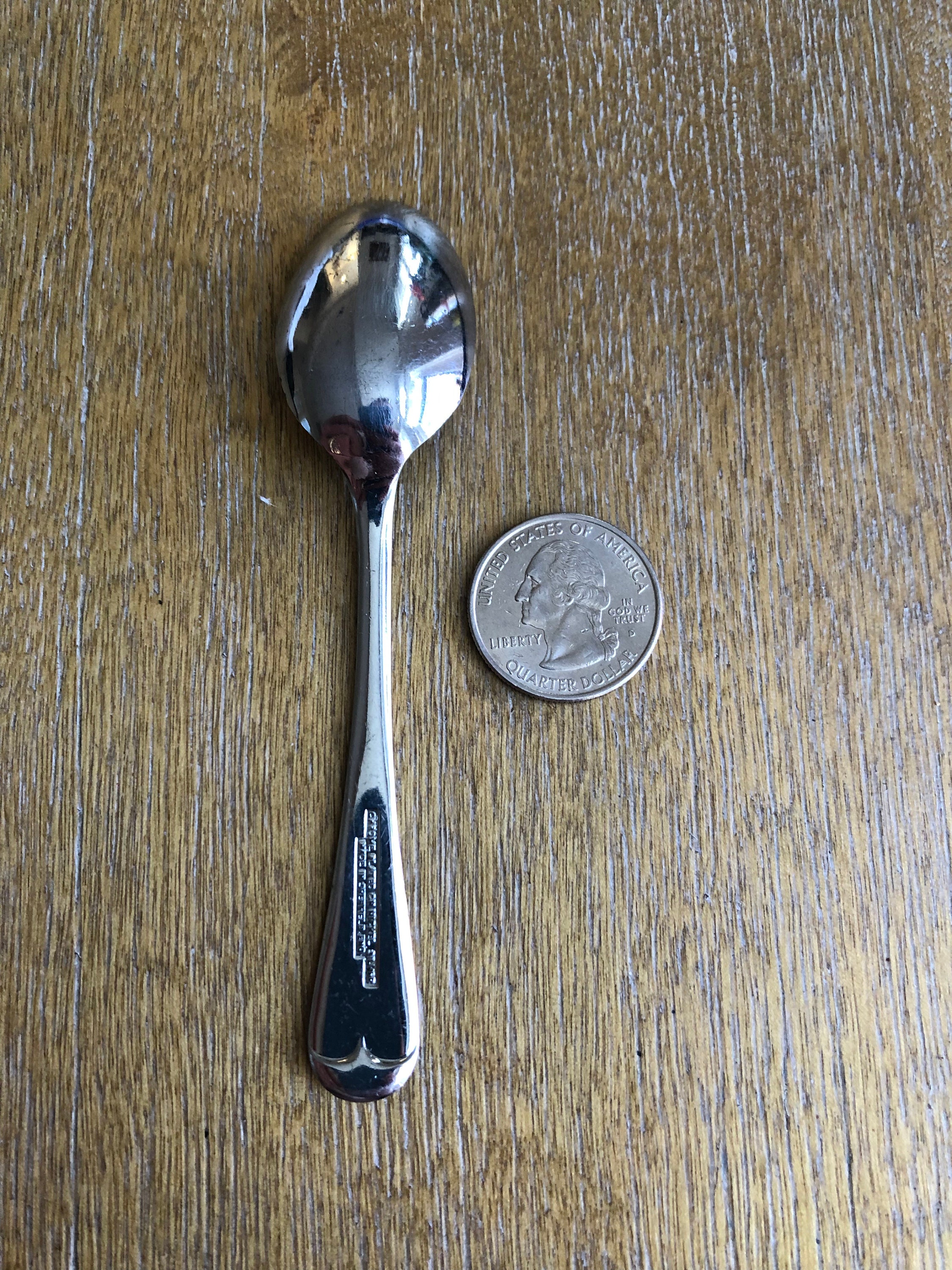 Vintage Chrome Plate on Nickel Silver Spoon - Etsy