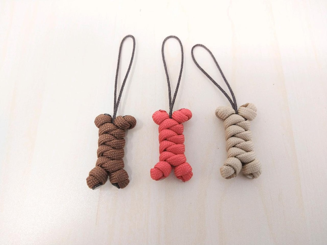 Handmade Paracord Dog Bone Keychain, Pet Lover Gift (3 Pack) - Etsy