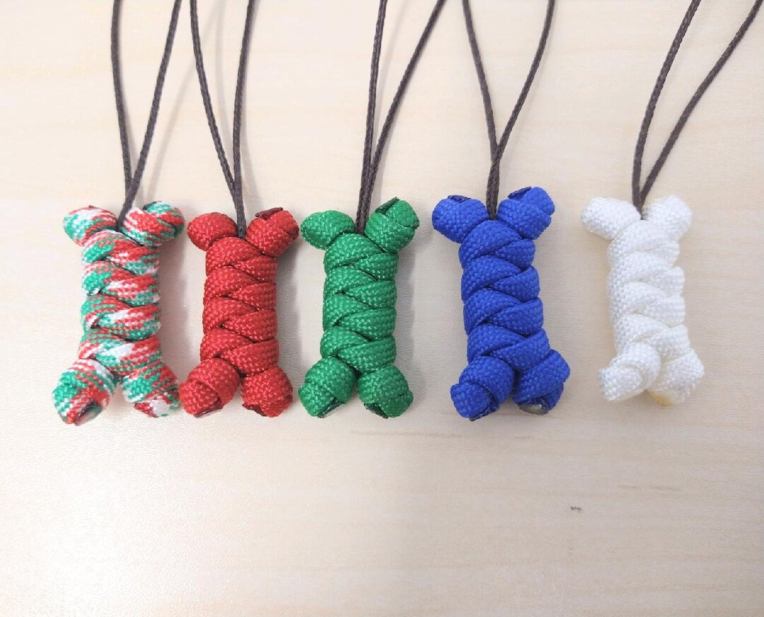Paracord Dog Bone Christmas Ornament or Keychain 5-pack - Etsy