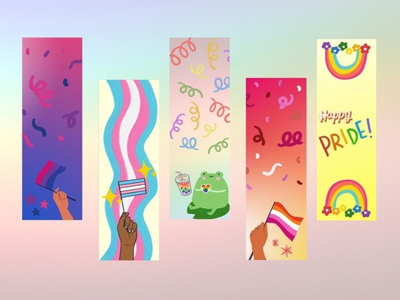 5 Printable Pride Bookmarks Instant Download LGBTQ | Etsy
