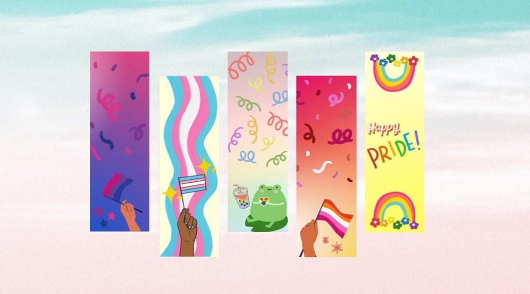 5 Printable Pride Bookmarks | Instant Download | LGBTQ+ Lesbian ...