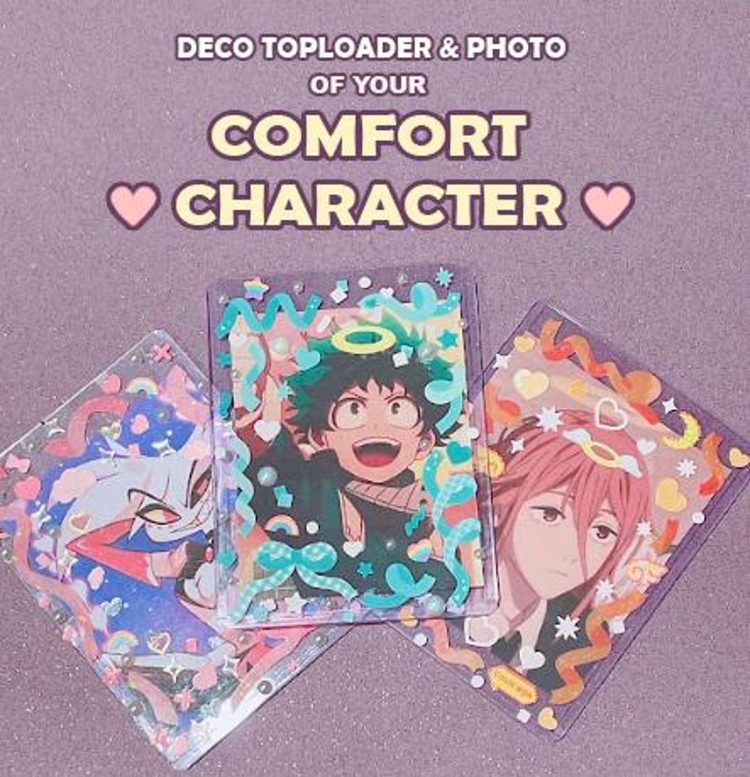 Comfort Character Custom Deco Toploaders - Etsy