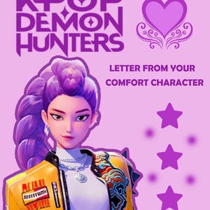 K-pop Demon Hunters Letter From Your Comfort Character - Etsy