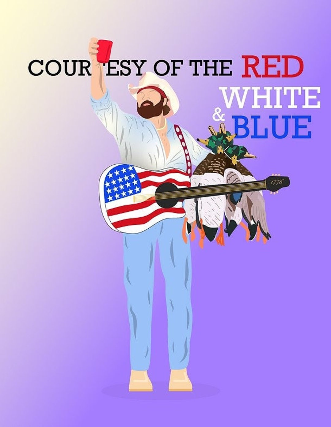 Courtesy of the Red White & Blue Mallard Ducks Decal - Etsy