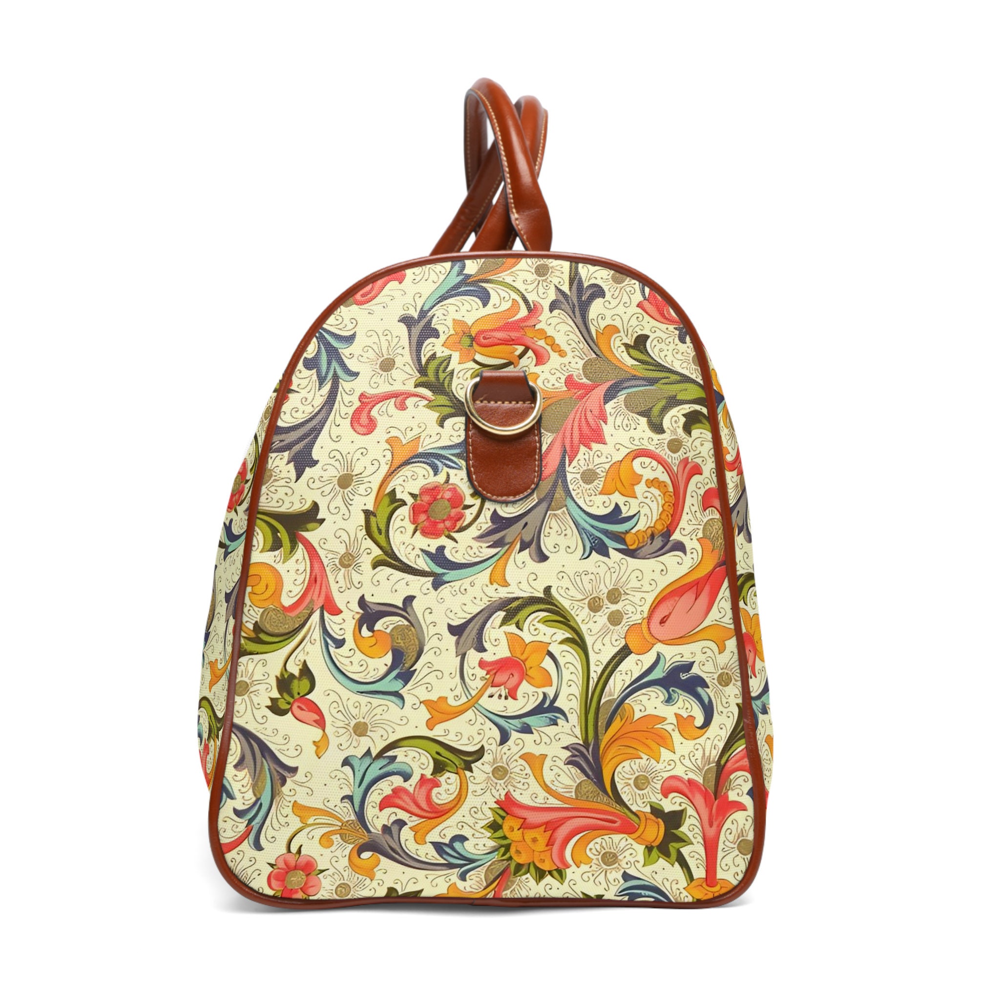 Traditional Italian Florentine Design Travel Bag, Classic Tuscan Floral ...
