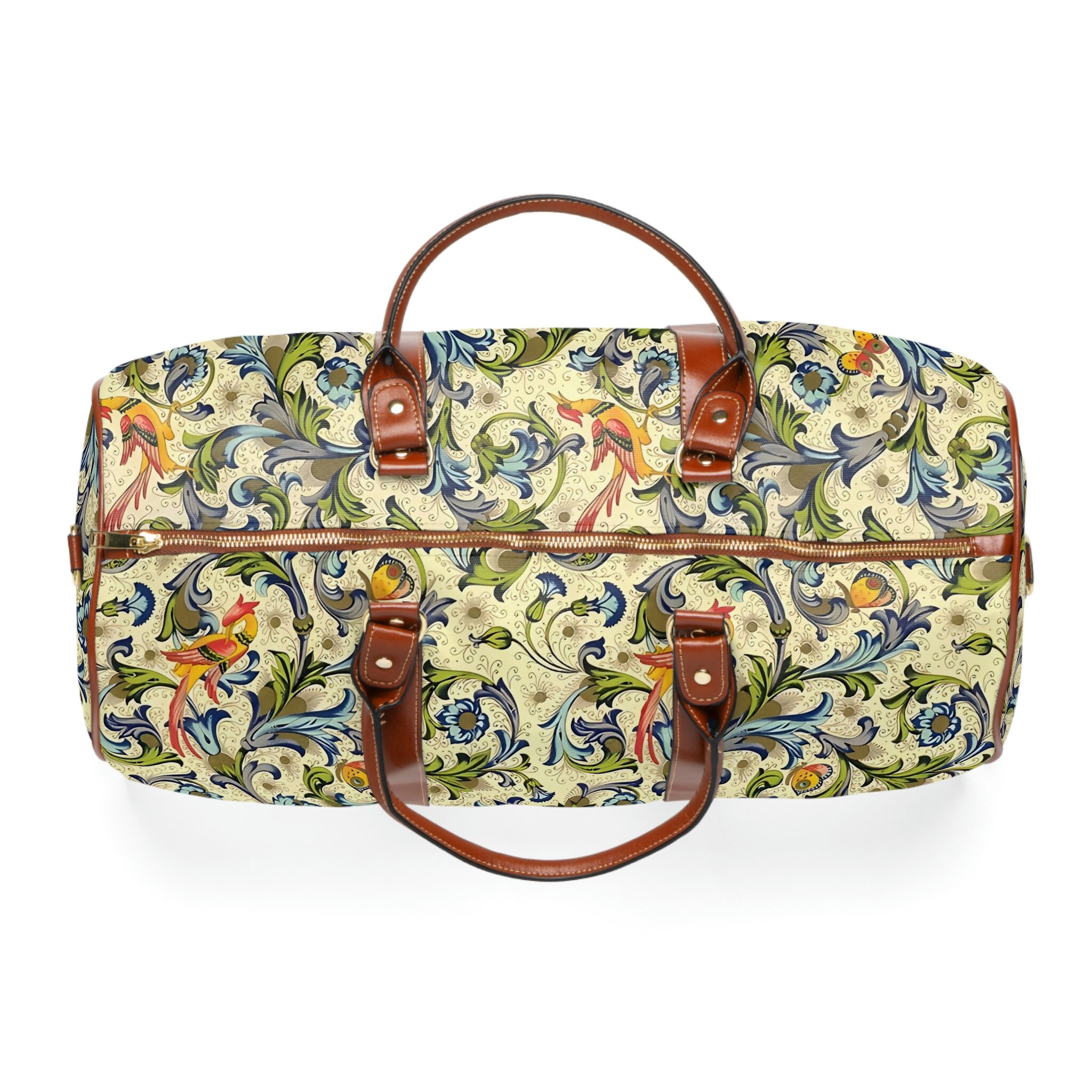 Traditional Italian Florentine Design Travel Bag, Classic Tuscan Floral ...