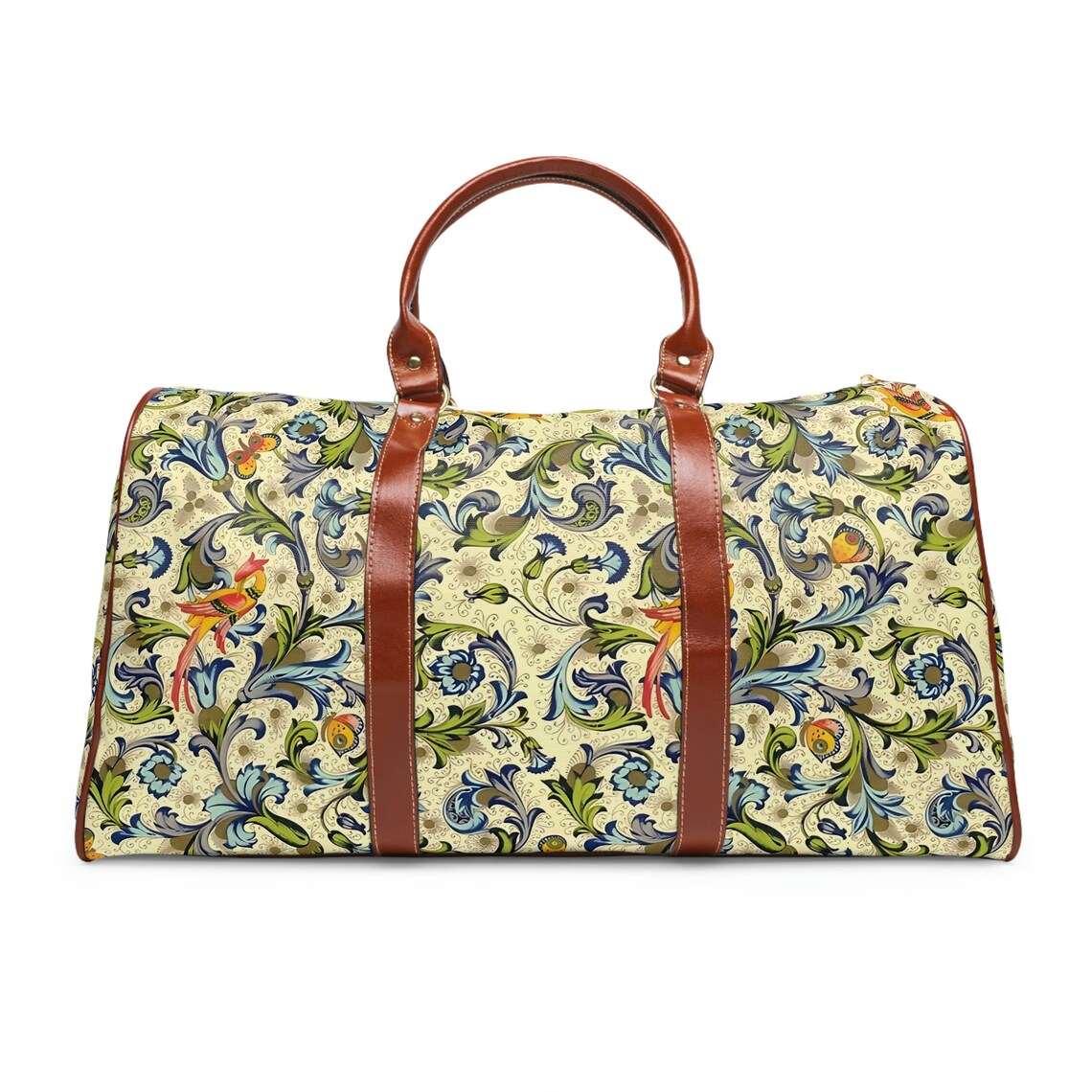 Traditional Italian Florentine Design Travel Bag, Classic Tuscan Floral ...