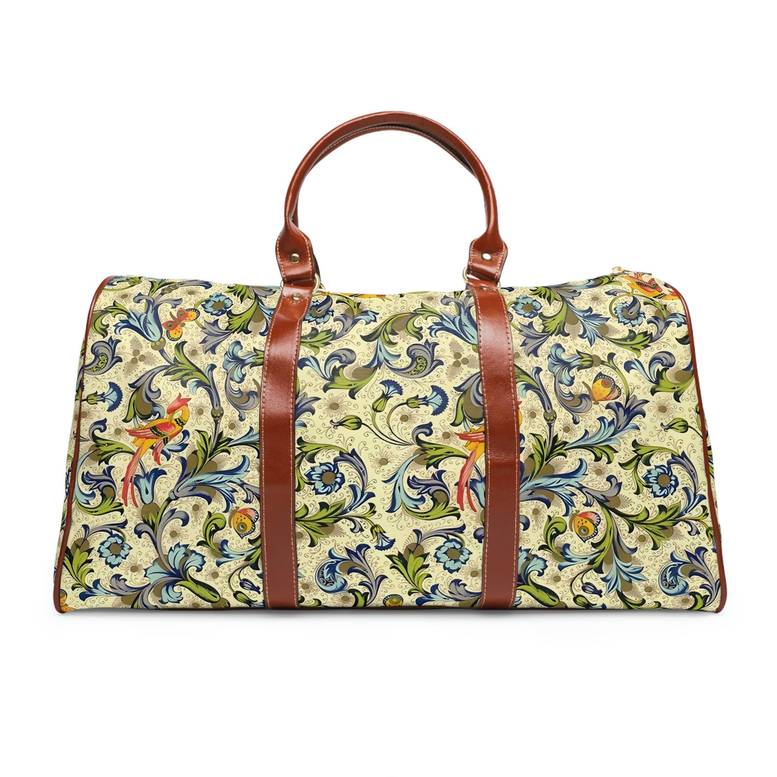 Traditional Italian Florentine Design Travel Bag, Classic Tuscan Floral ...