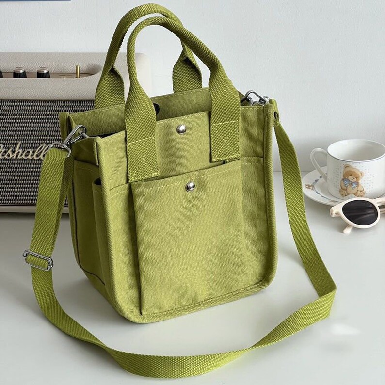 Japanese Multi-pocket Canvas Shoulder Tote Bag Canvas - Etsy Japanese Multi-pocket Canvas Shoulder Tote Bag Canvas - Etsy