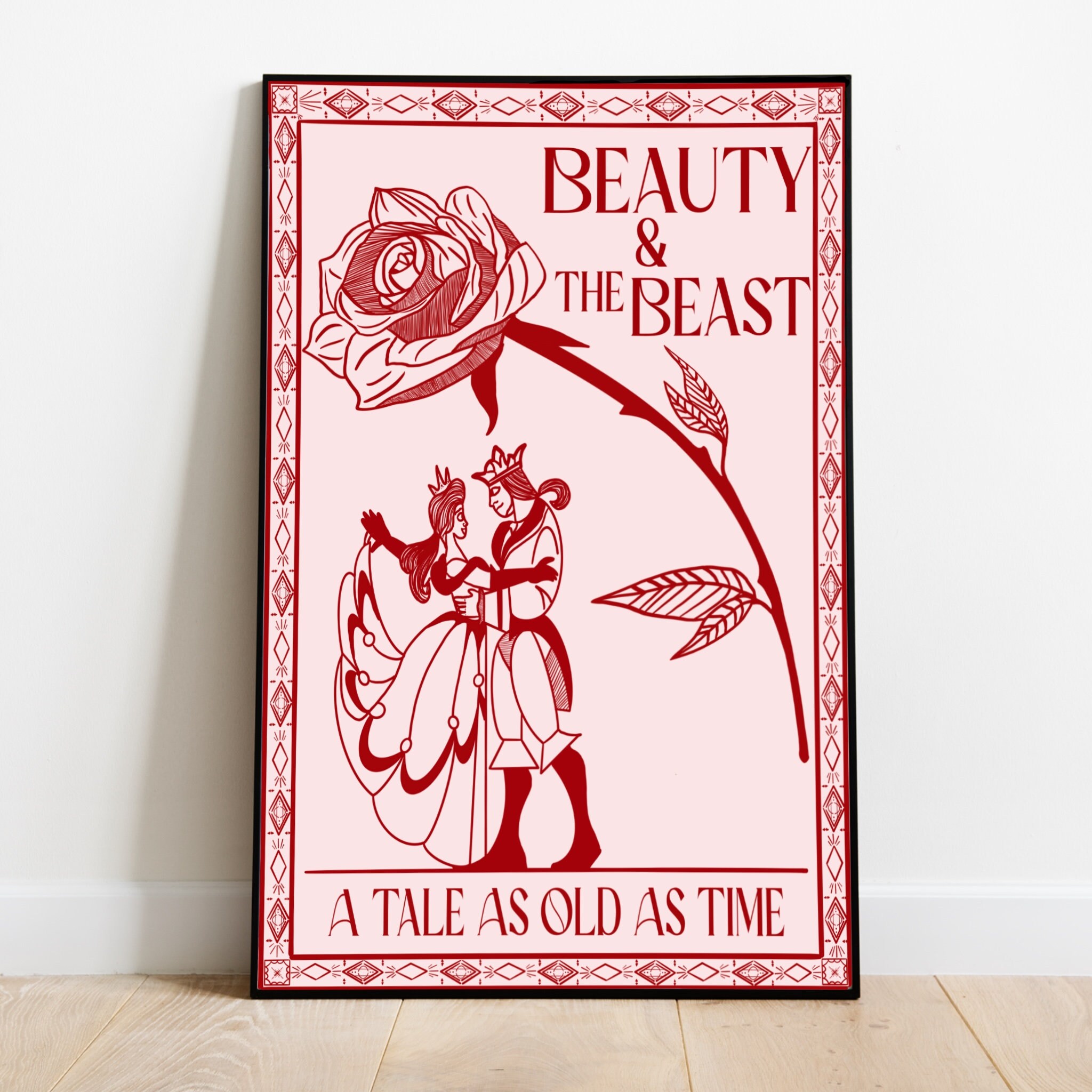 Beauty and the Beast Poster - Etsy
