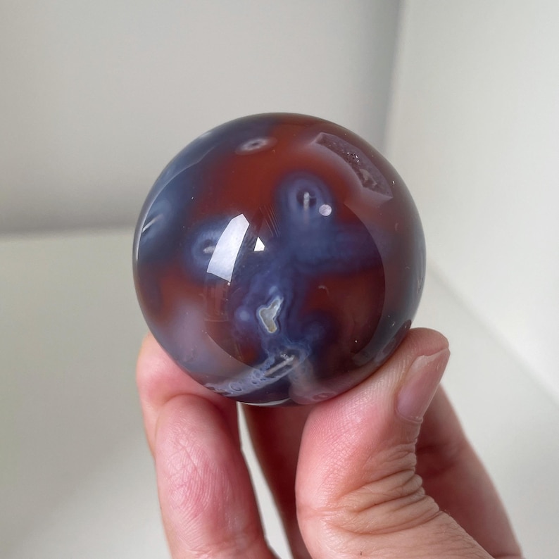 Reserved for Christina* Strawberry Swazi Agate Sphere Polished From ...