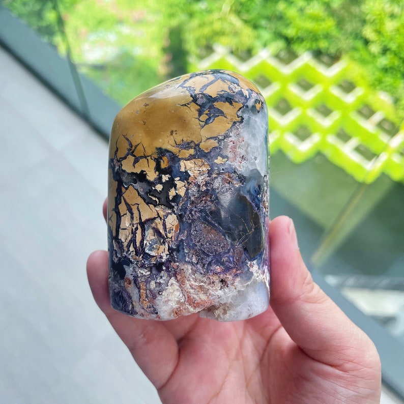 Rare Tiffany Stone Freeform Old Stock Druzy Yellow Bertrandite Purple ...