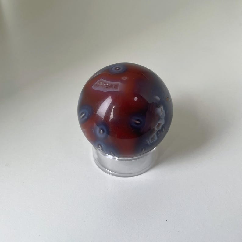 Reserved for Christina* Strawberry Swazi Agate Sphere Polished From ...
