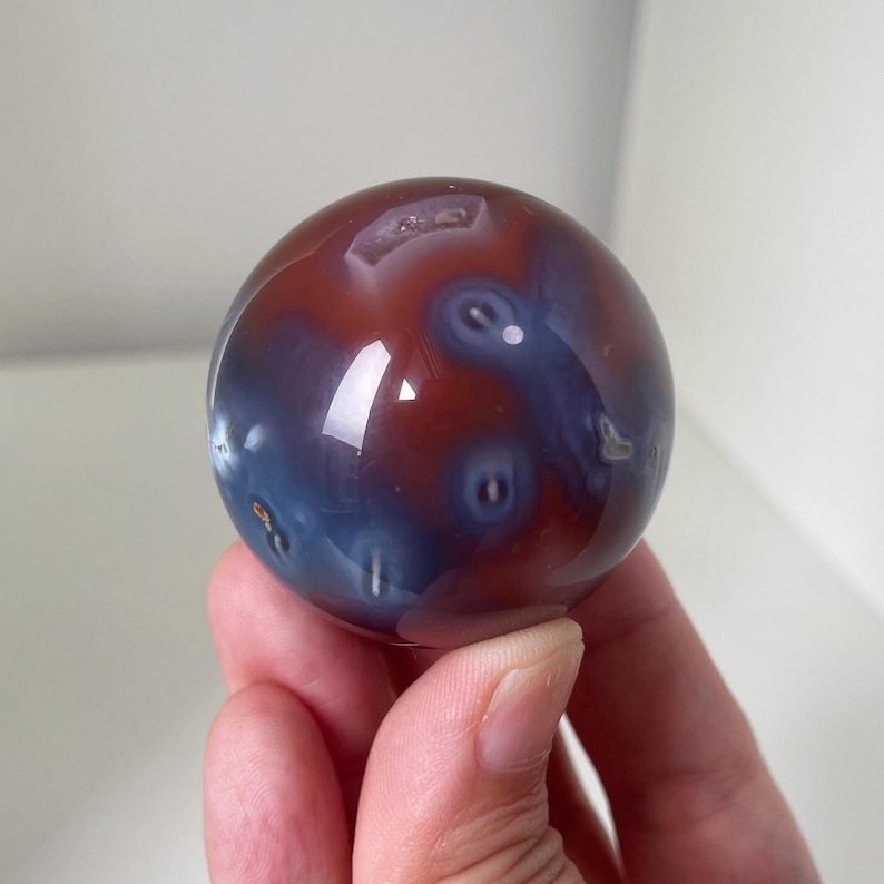 Reserved for Christina* Strawberry Swazi Agate Sphere Polished From ...