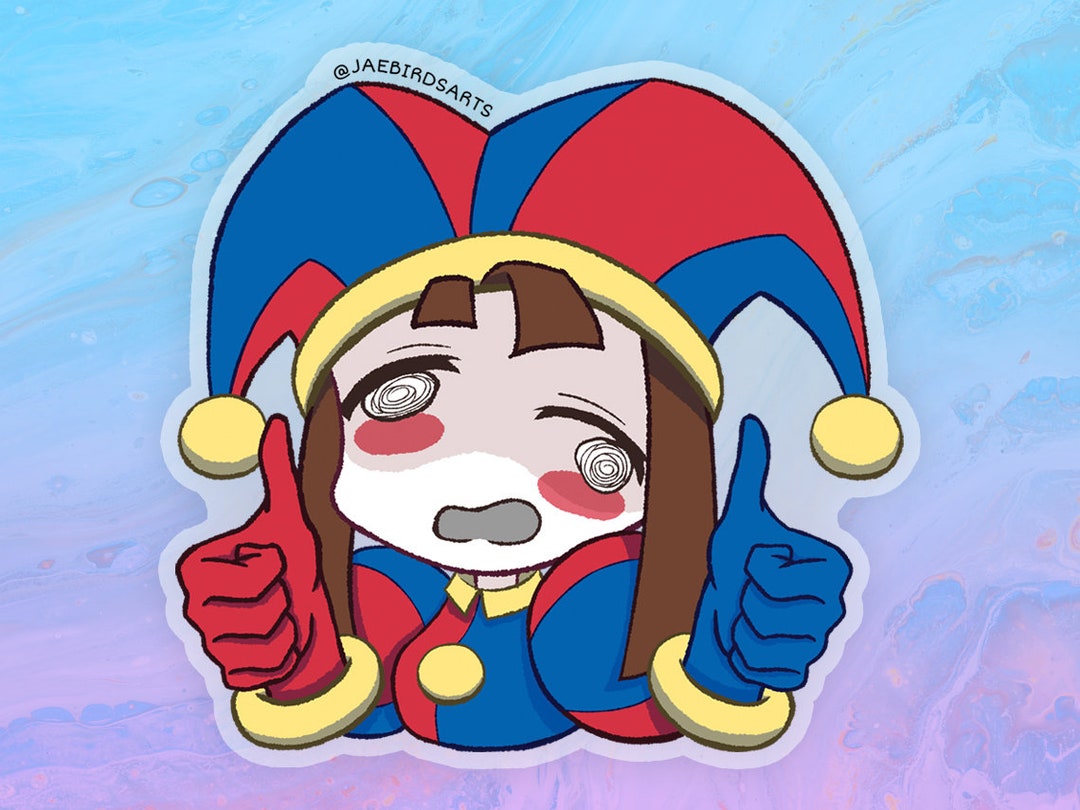 Pomni 3" Sticker | the Amazing Digital Circus Glossy Clear Vinyl ...