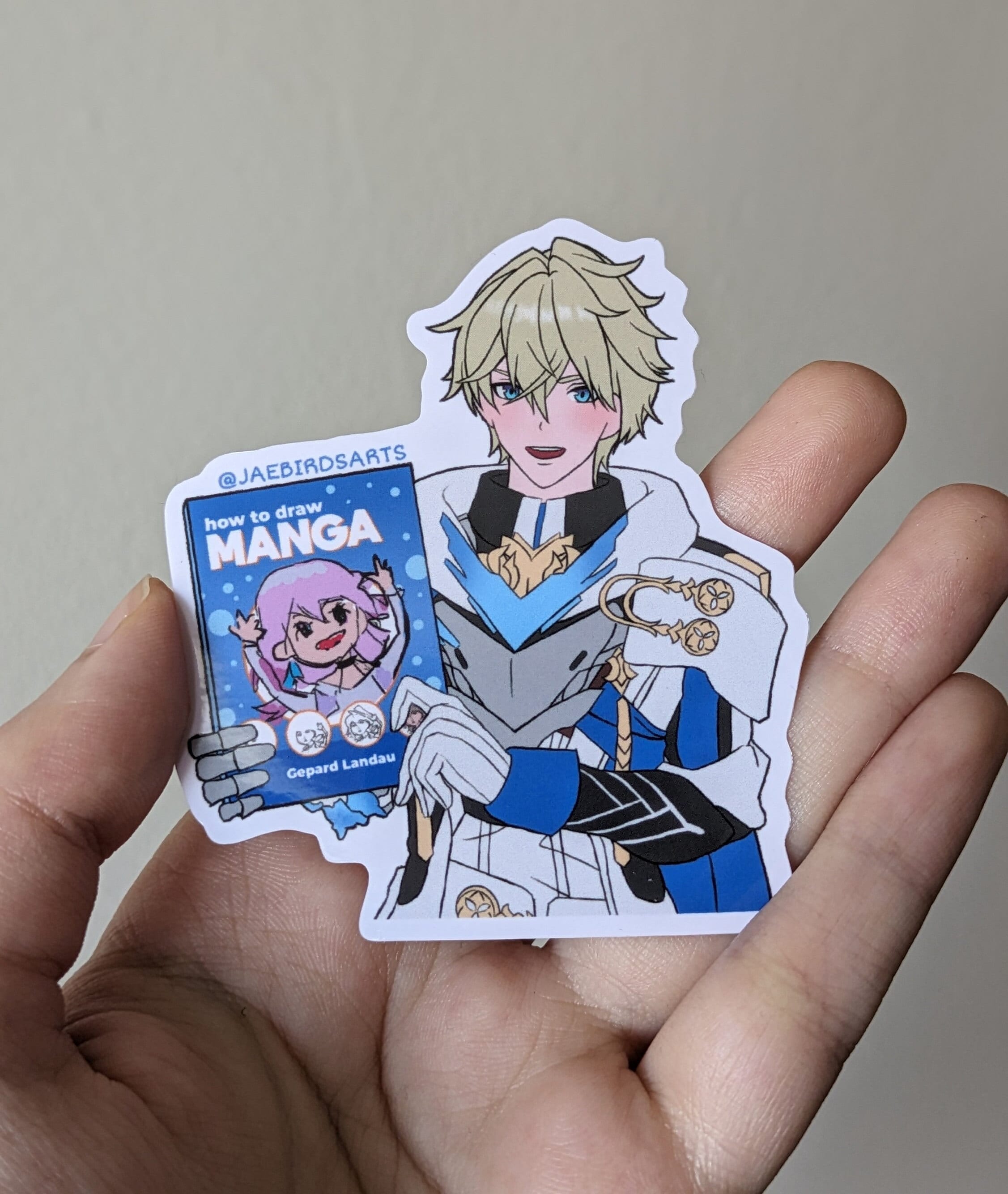 Gepard How to Draw Manga 3" Sticker | Honkai: Star Rail Glossy Vinyl ...