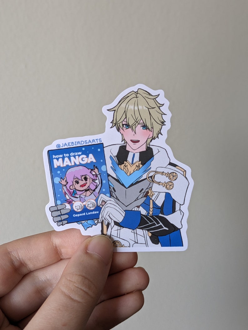 Gepard How to Draw Manga 3" Sticker | Honkai: Star Rail Glossy Vinyl ...