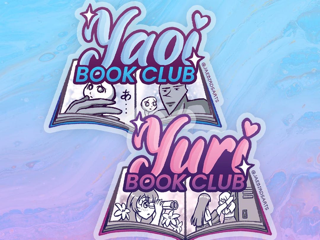 Yaoi / Yuri Book Club 3" Sticker | Glossy Clear / Holo Vinyl Sticker - Etsy