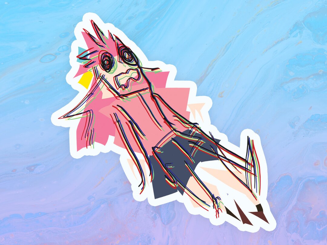 Bocchi 3.8" Sticker | Bocchi the Rock Glossy Clear Vinyl Sticker - Etsy