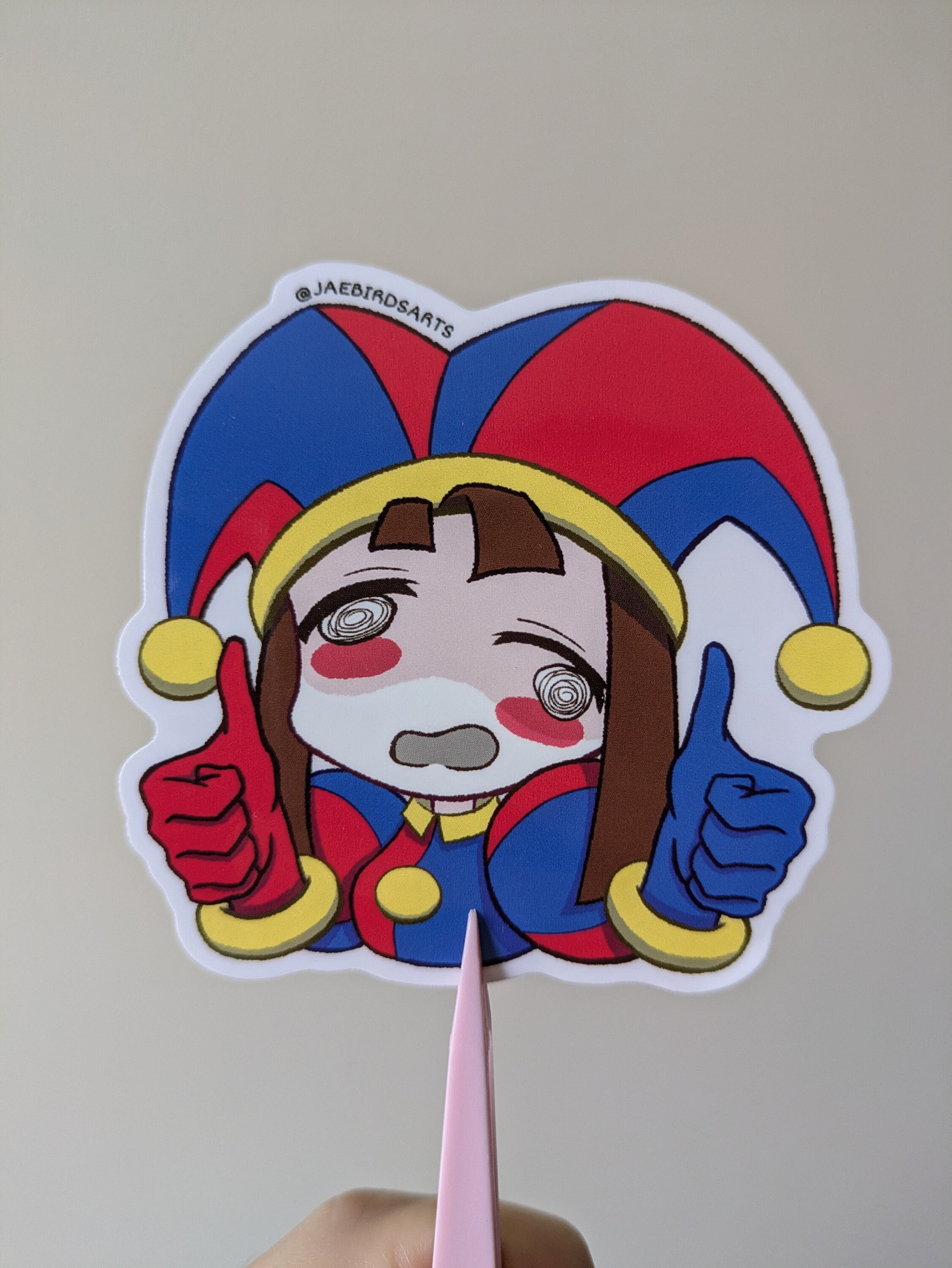 Pomni 3" Sticker | the Amazing Digital Circus Glossy Clear Vinyl ...