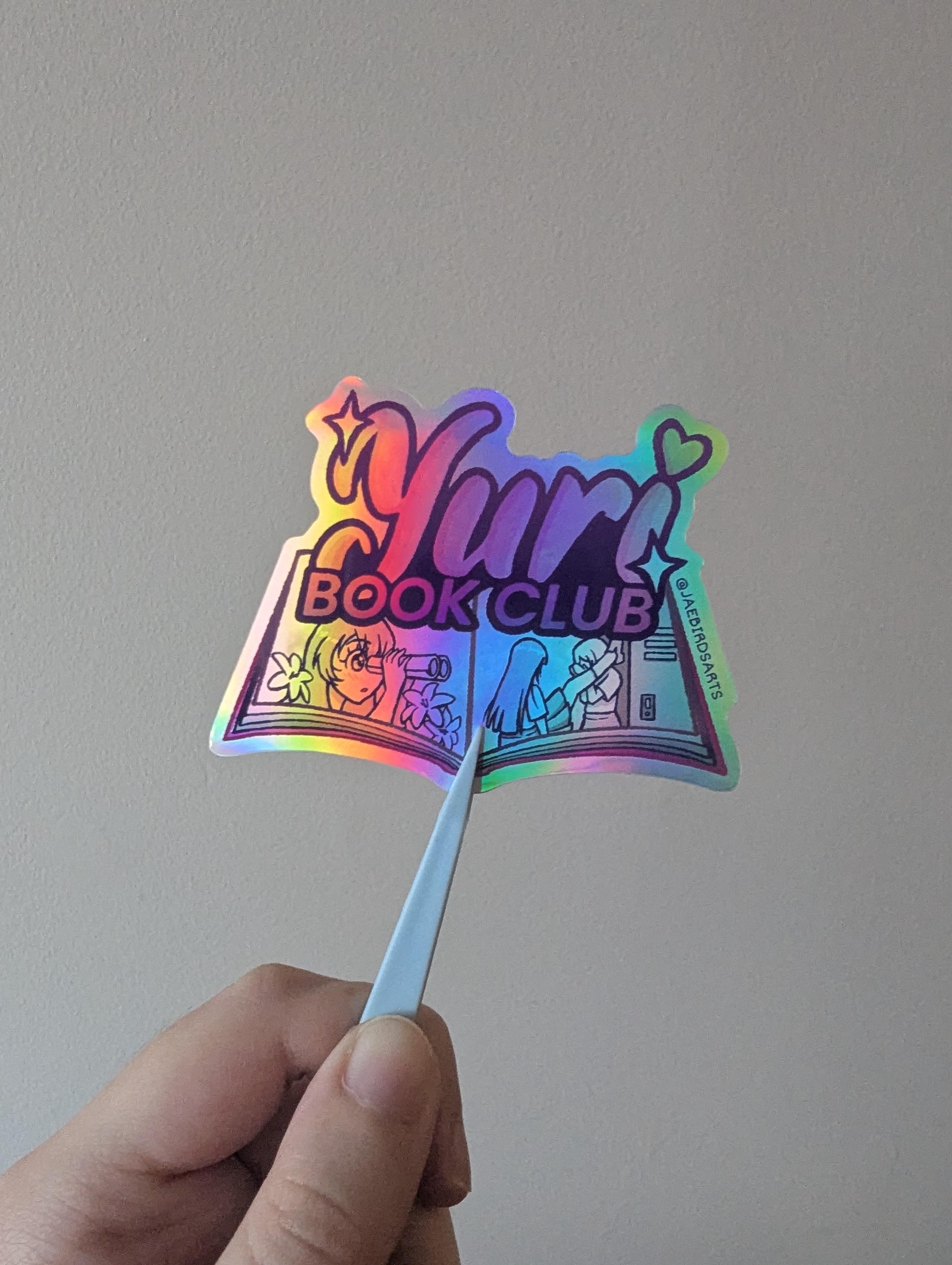 Yaoi / Yuri Book Club 3" Sticker | Glossy Clear / Holo Vinyl Sticker - Etsy
