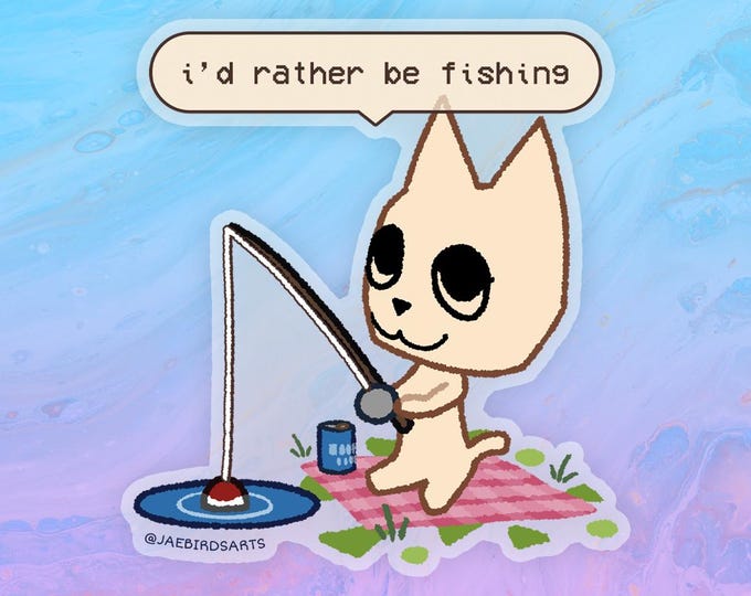 Cat and Fish Keychain | Gacha Silly Webfishing Inspired Acrylic Epoxy ...