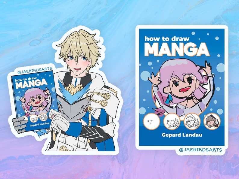 Gepard How to Draw Manga 3" Sticker | Honkai: Star Rail Glossy Vinyl ...