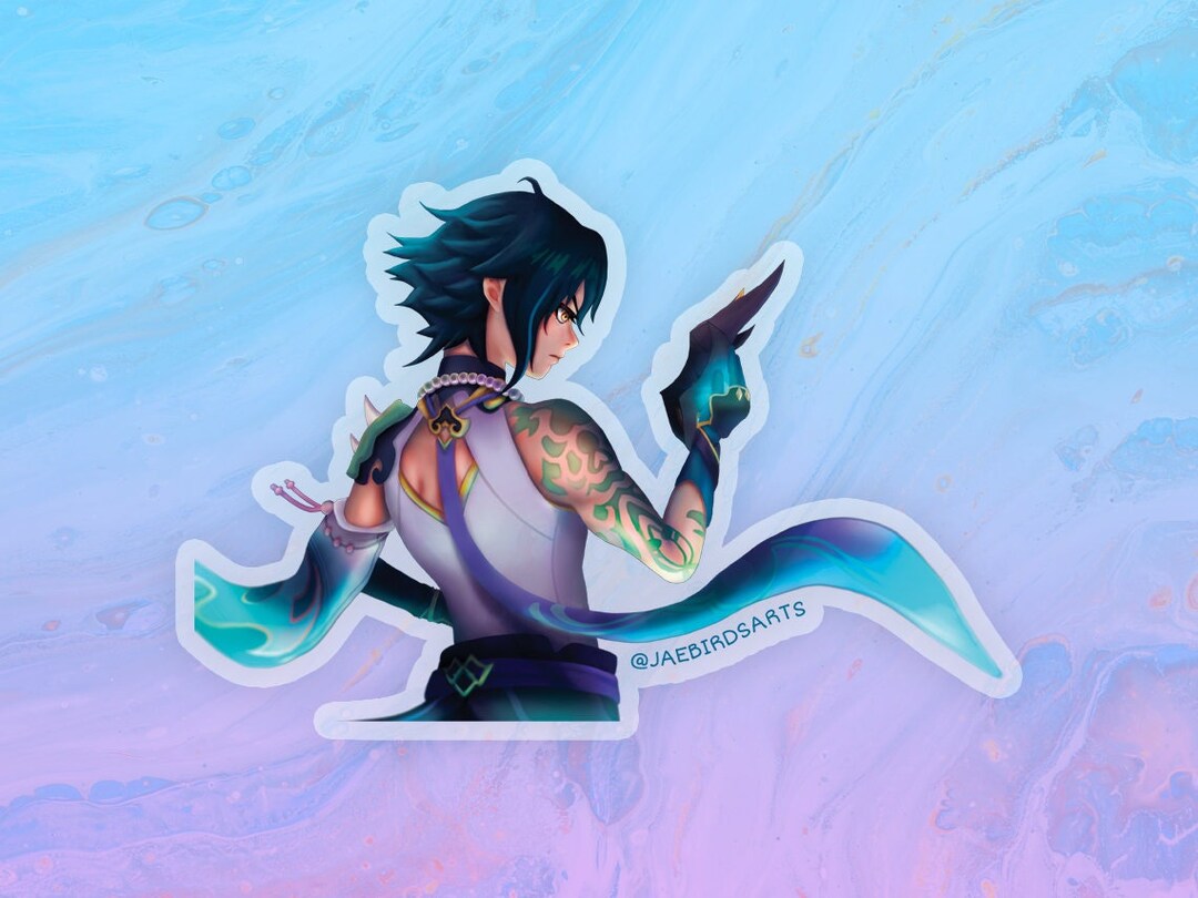 Xiao 4 Sticker Genshin Impact Glossy Clear Vinyl Sticker - Etsy