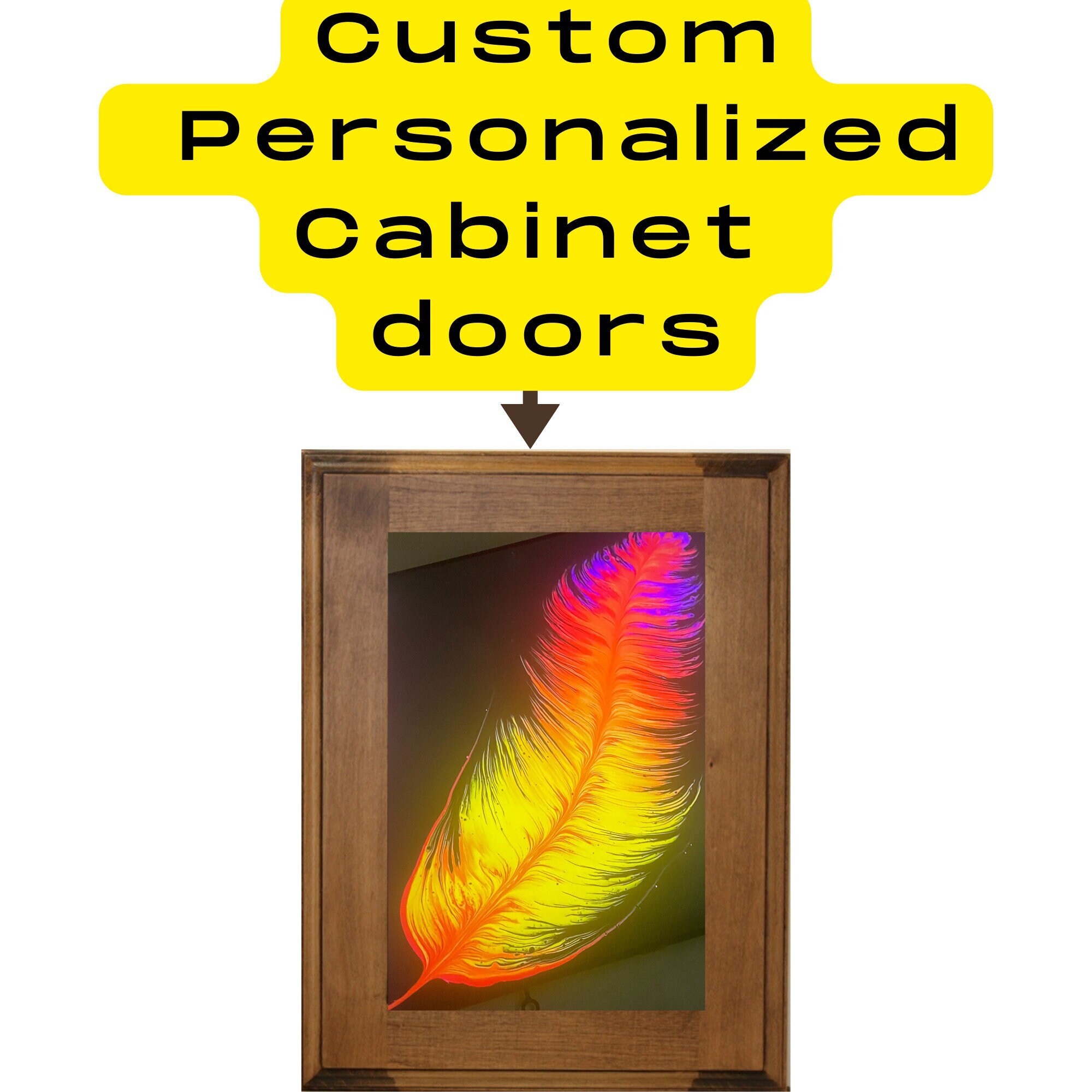 Cabinet Door Aluminum Print Inlay Customized Personalized Shaker ...