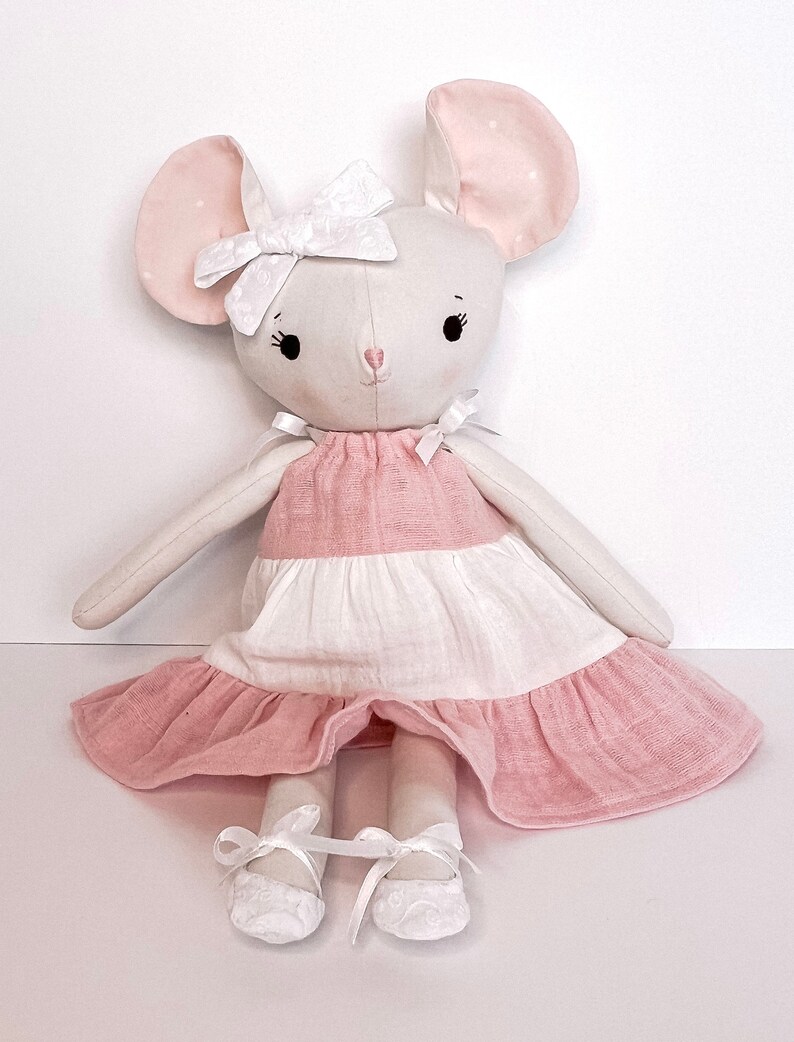 Stuffed Animal Mouse Doll With Dress, Bloomers, Shoes, Socks - Digital ...