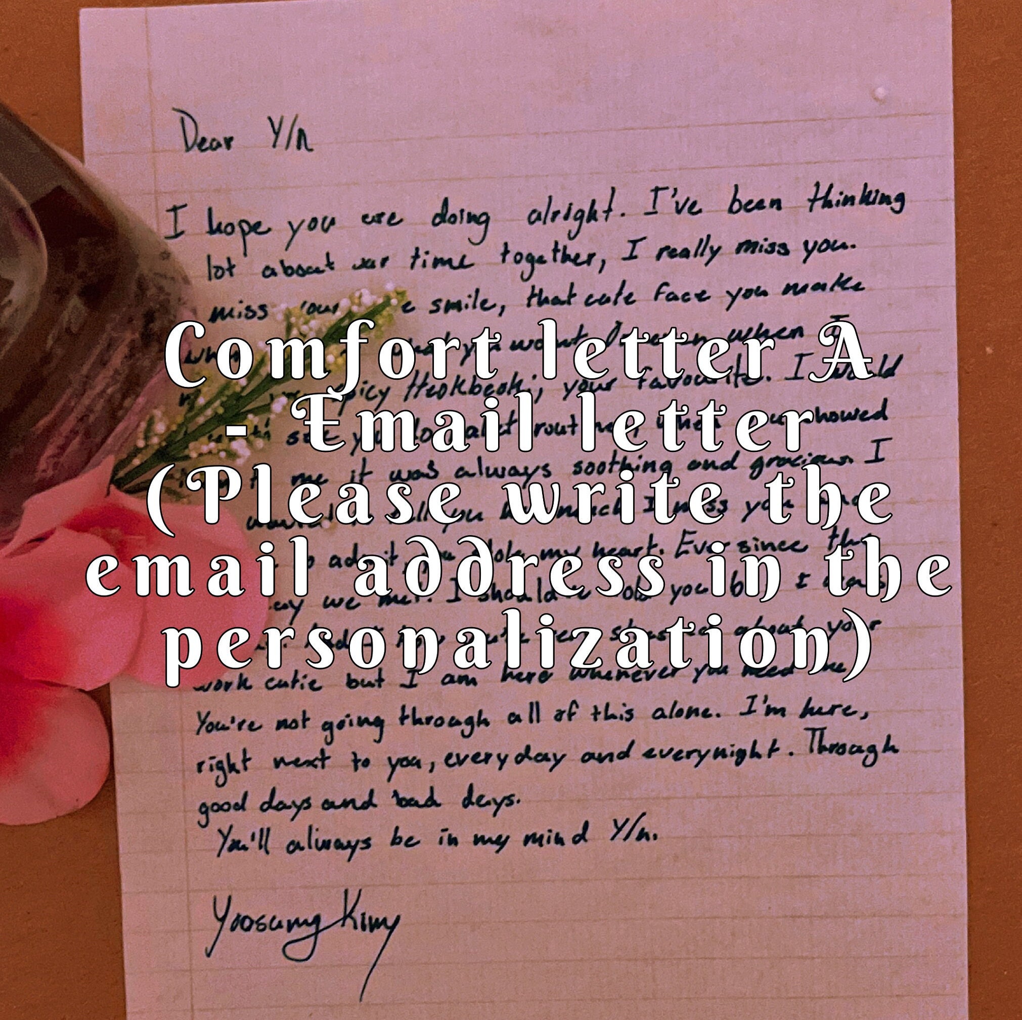 Email Comfort Letter Anime/kpop/movie Characters, Song List - Etsy
