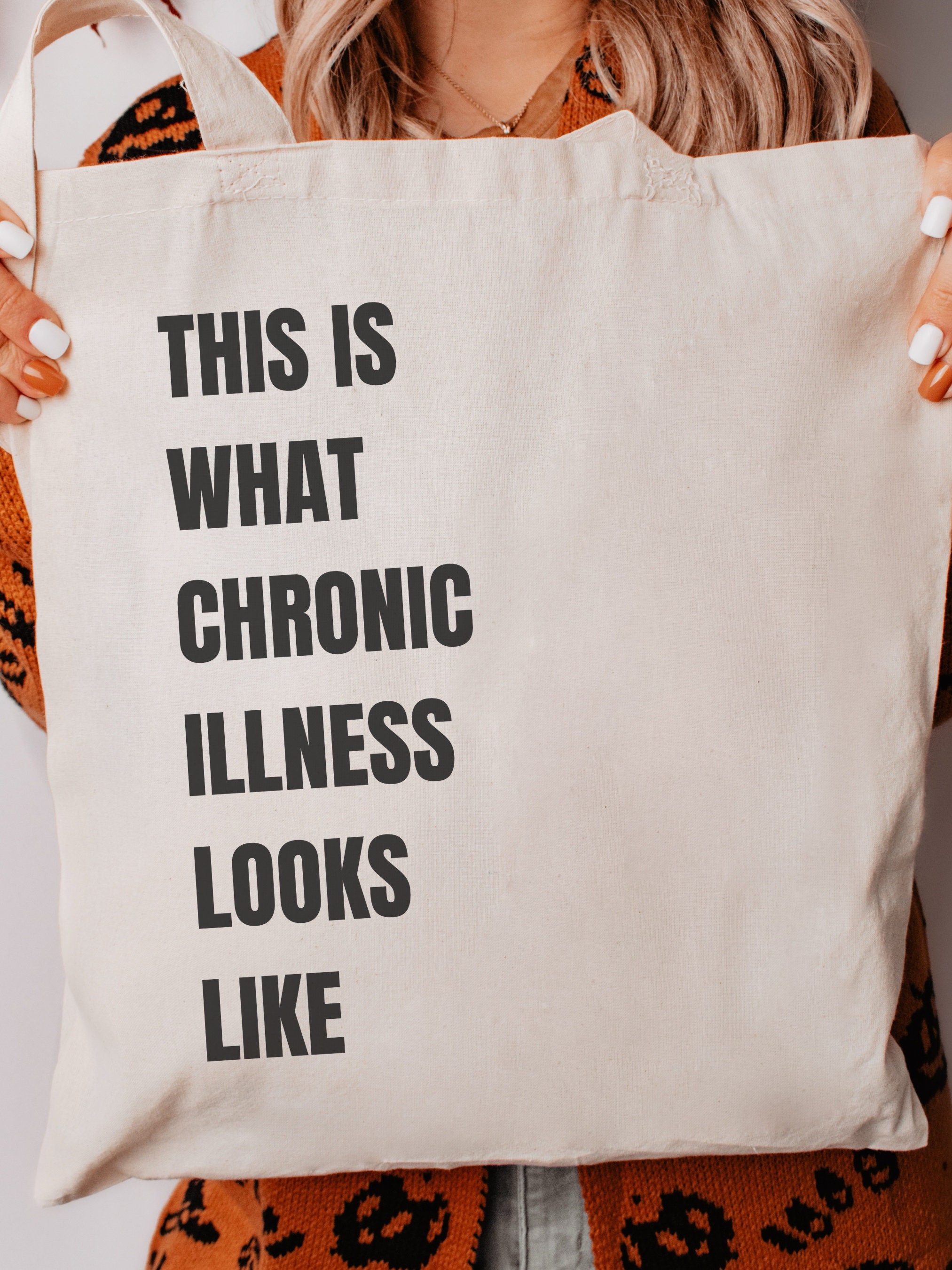 This is What Chronic Illness Looks Like Tote Bag Aesthetic - Etsy