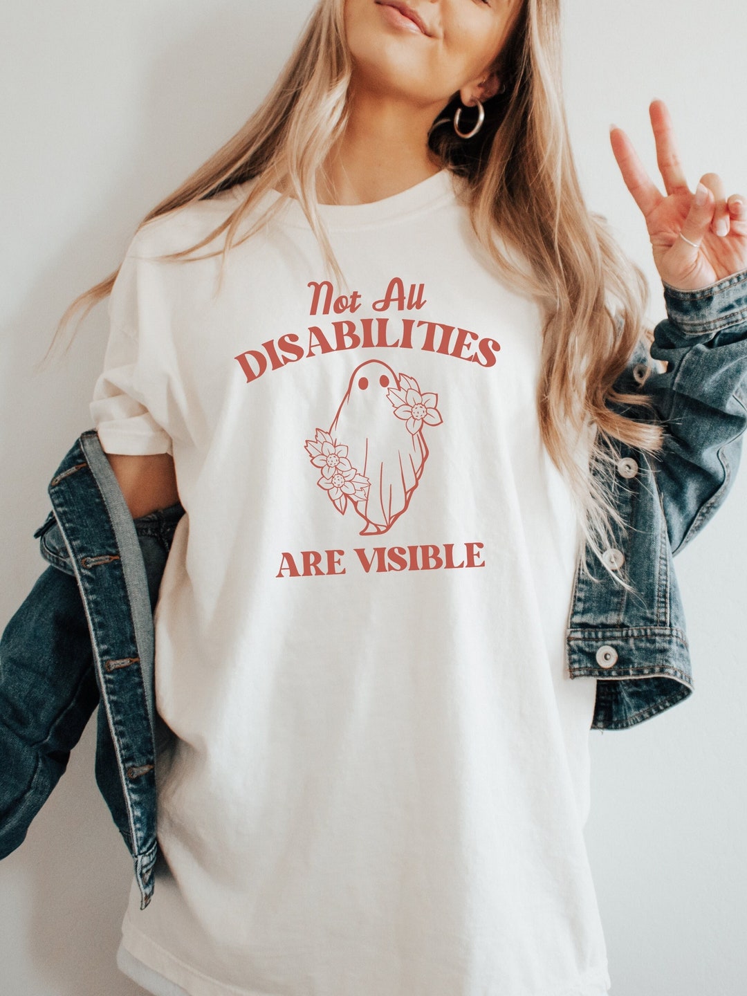 Not All Disabilities Are Visible Comfort Colors Shirt Retro Ghost ...