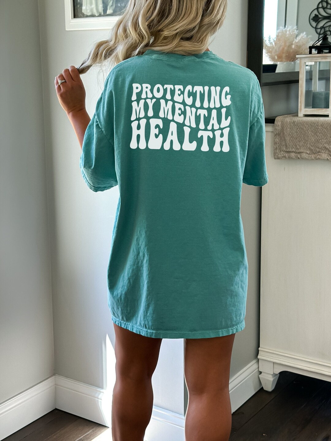 Trendy Positive Mental Health Shirt With Quote on the Back Positive ...