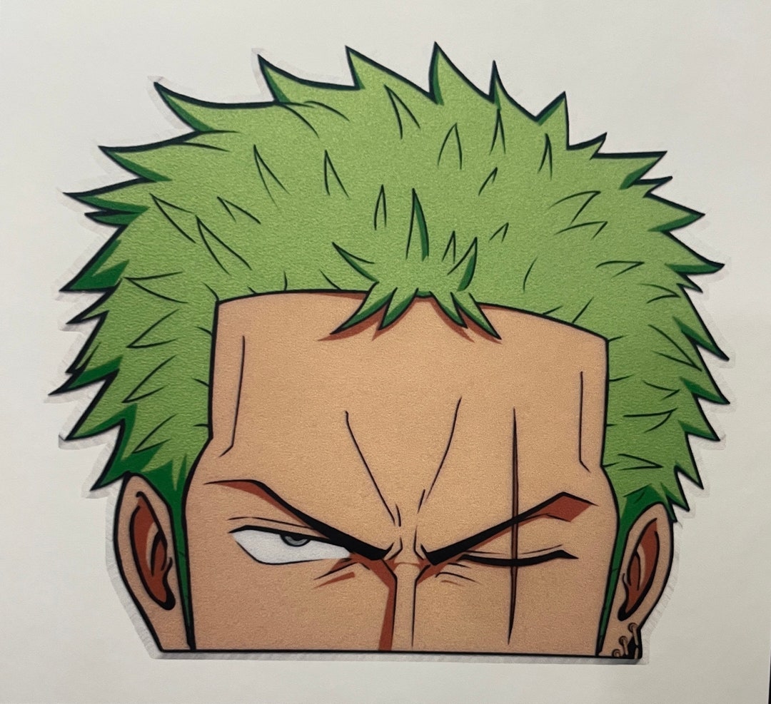 Zoro Peeking Anime Sticker - Etsy