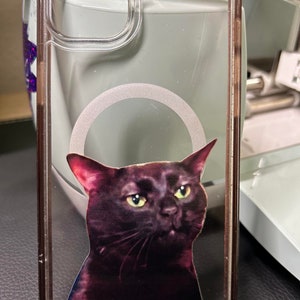 Zoned Out Black Cat Sticker - Etsy