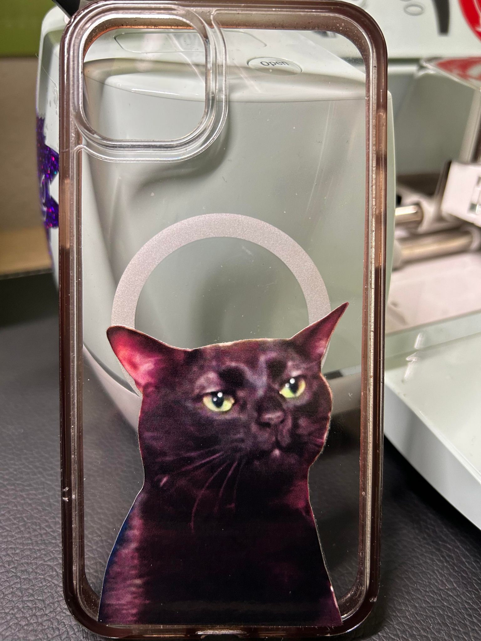 Zoned Out Black Cat Sticker - Etsy