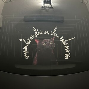 Zoned Out Black Cat Sticker - Etsy
