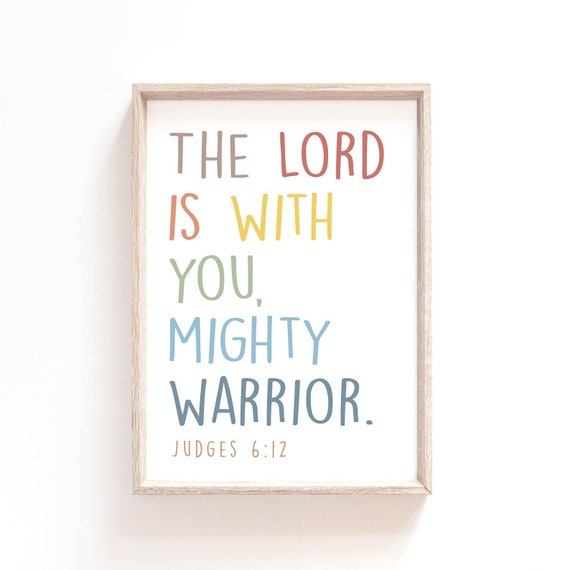 The Lord is With You Mighty Warrior Judges 6:12 Bible Verse - Etsy
