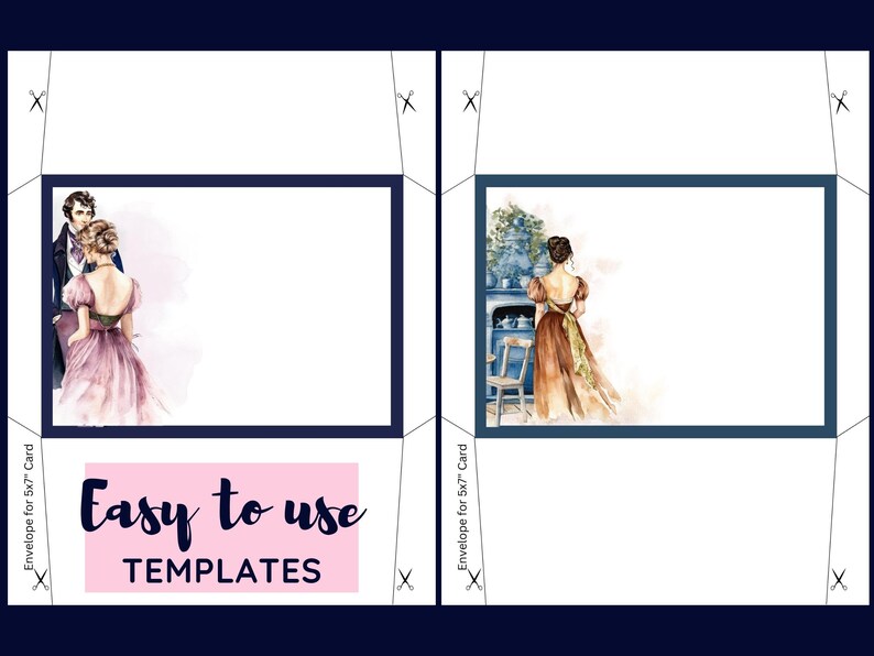 Romantic Printable Regency Style Writing Paper & Envelopes for Elegant ...