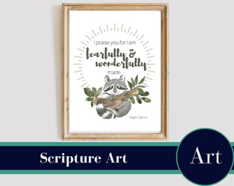 I Praise You for I Am Fearfully and Wonderfully Made Sign - Etsy