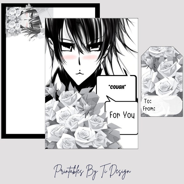 Anime Boy Birthday Card - Etsy